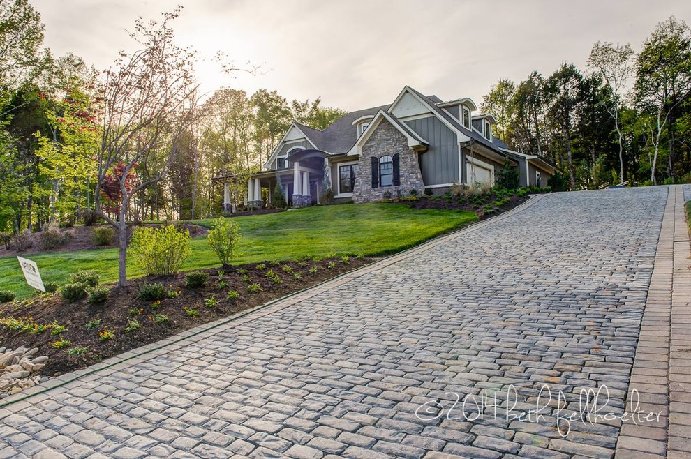 Stone Paver Driveway - Craftsman - Landscape - Other - by Native Design ...