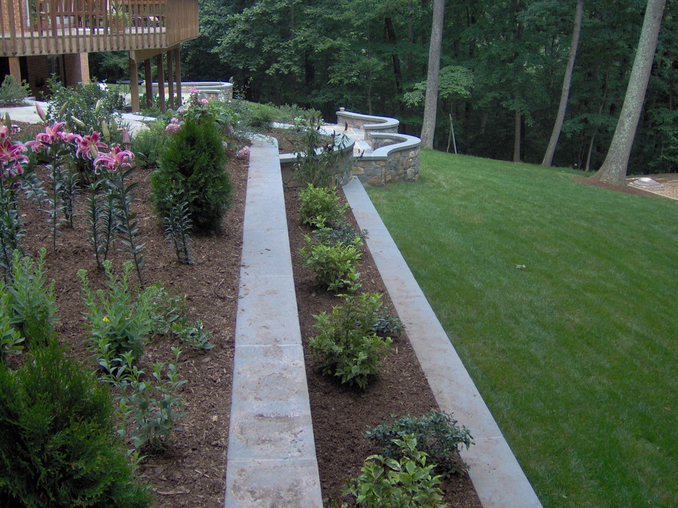 Stone Retaining Wall - Traditional - Landscape - DC Metro - by Hughes ...