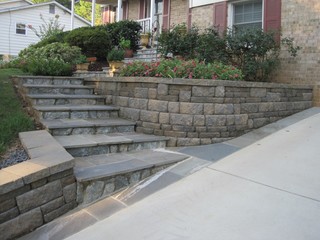 Stone Retaining Wall - Traditional - Landscape - DC Metro - by ...