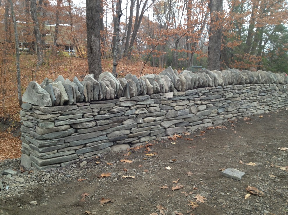 Stone Retaining Walls and Sitting Walls - Traditional - Landscape ...