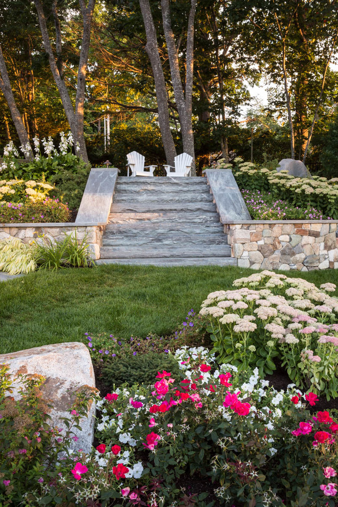 Stone Staircase - Traditional - Landscape - Portland Maine - by Stoney ...