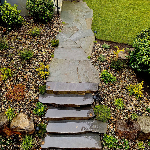 Rustic Landscape Rock Stairs