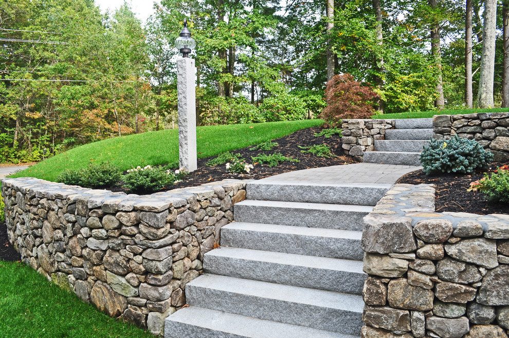 Stone Steps & Landings - Traditional - Landscape - Boston - by Seoane ...