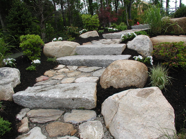 Stone Steps & Landings - Traditional - Garden - Boston - by Seoane ...