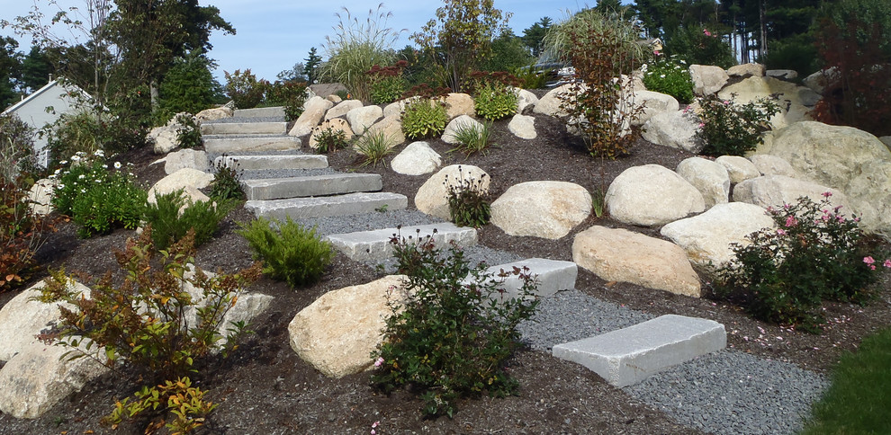 Stone Steps & Landings - Traditional - Landscape - Boston - by Seoane ...