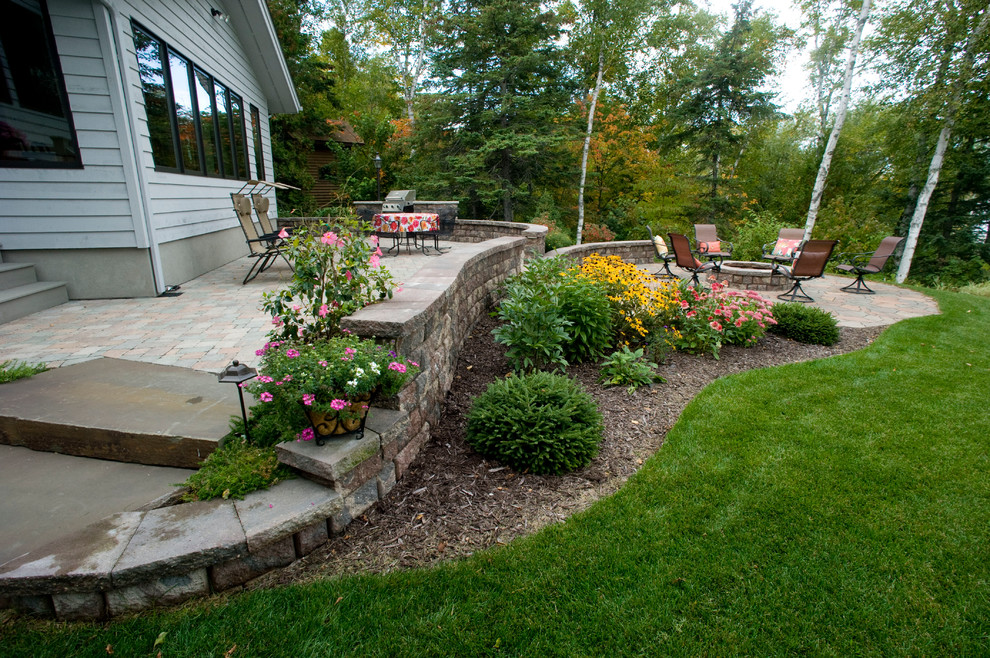 Stone Steps and Modular Wall - Traditional - Landscape - Other - by ...