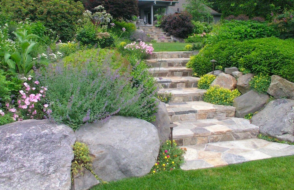 Stone Steps - Traditional - Landscape - Providence - by Avalon Design ...