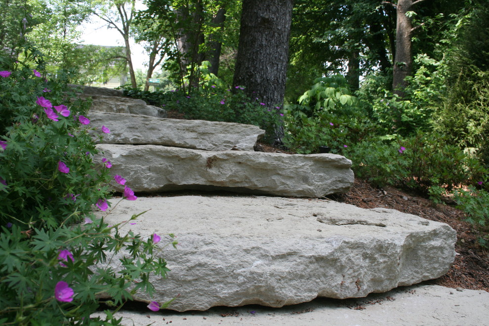 Stone Steps - Traditional - Landscape - St Louis - by Quiet Village ...
