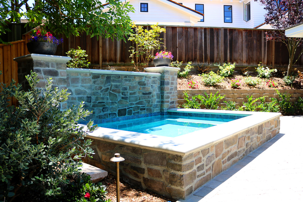 Stone Veneer Spa - Rustic - Landscape - Orange County - by Ecoworkz Inc ...