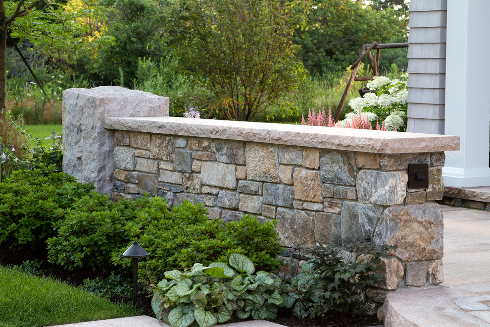Stone Wall & Granite Pier - Traditional - Landscape - Boston - by The ...