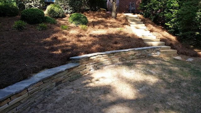 Stone Wall & Steps - Jardin - Atlanta - par Crescent Ridge Landscapes ...