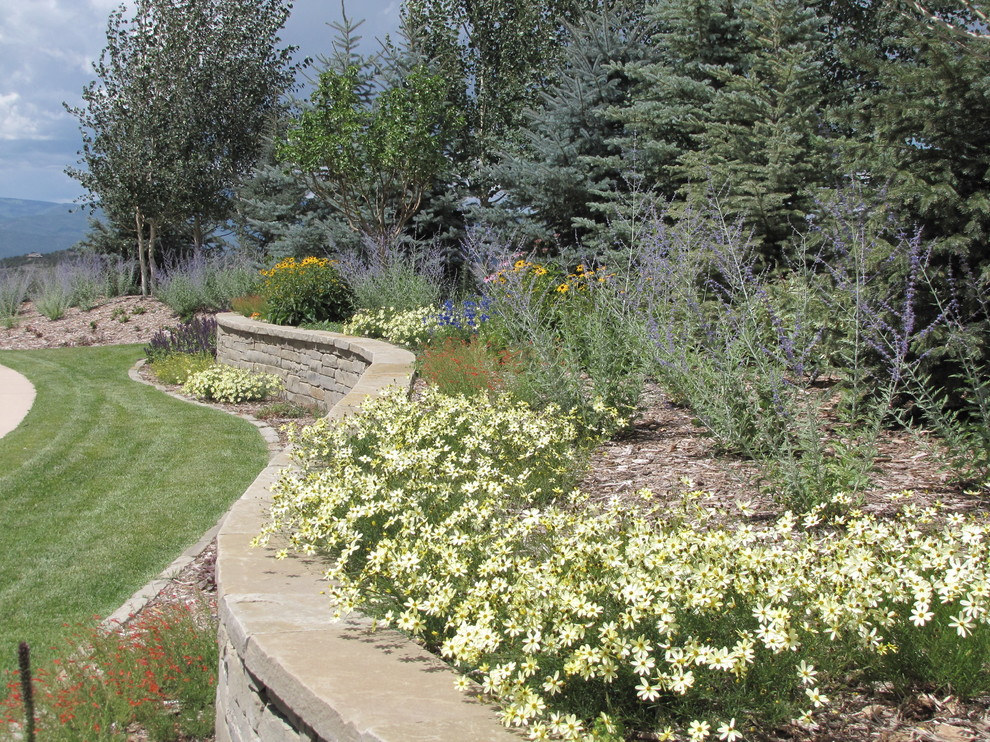 Stone Wall Garden - Rustic - Landscape - Denver - by InSite Landscape ...