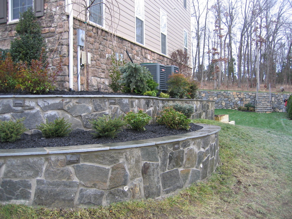 Stone walls and paths - Traditional - Landscape - DC Metro - by Meadows ...