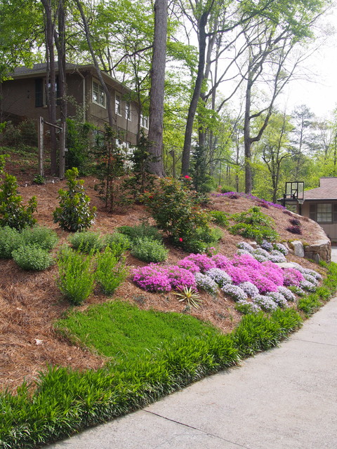 Hillside Flower Garden Design In Ga Hillside Planting Design Ideas: