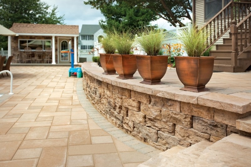 Swimming Pool Retaining Wall - Traditional - Landscape - Philadelphia ...