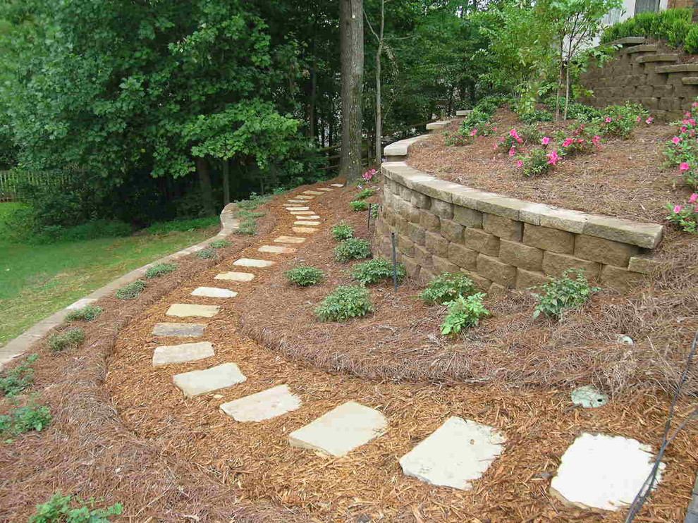 Terraced hillside - Traditional - Landscape - Atlanta - by Legacy ...