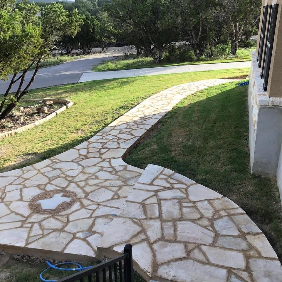 Texas Hill Country Flagstone - Rustic - Landscape - Austin - by KingCo ...