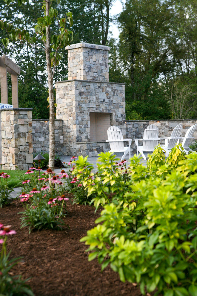The Hampton Outdoor Fireplace - Traditional - Garden - Portland - by ...