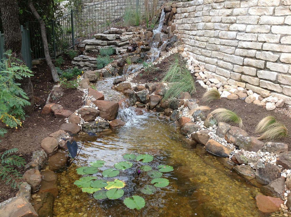 Todd's Pond and Waterfall Through the Retaining Wall - Rustic ...