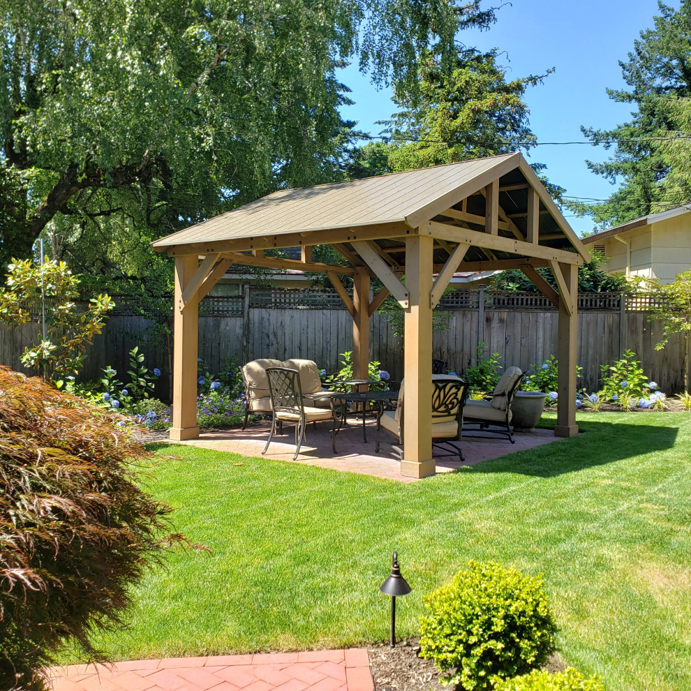 Traditional Backyard with Pergola - Traditional - Landscape - Portland ...