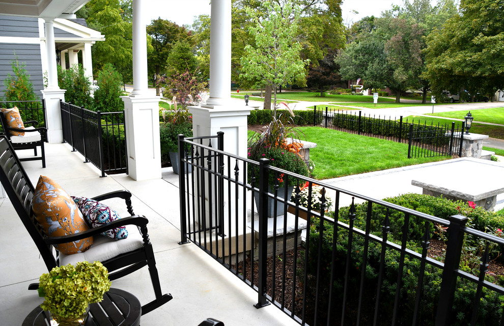 Traditional downtown front porch design - Traditional - Landscape ...