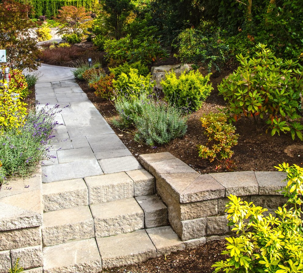 Transitional Custom Home in Clyde Hill - Transitional - Landscape ...