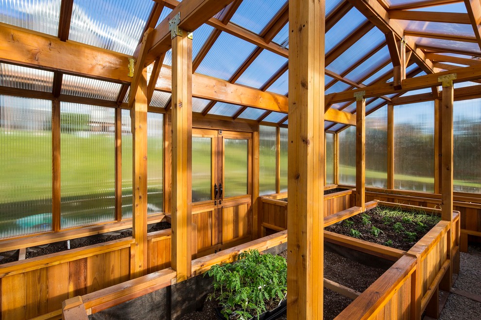 Treeline Greehouse and Deck Overlooking Anchorage, Alaska - Craftsman ...