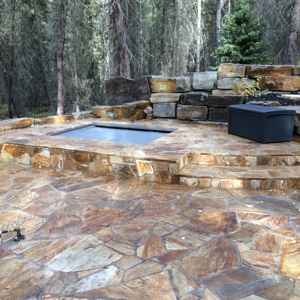 Twisted Rock - Priddis Greens Spa & Grotto - Rustic - Landscape ...