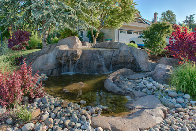 Two Tier Pond Waterfall Amazon.com: Jutai Pool Fountain With Lights
