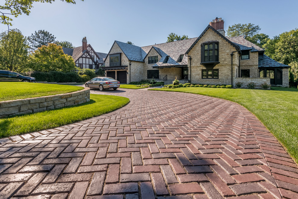 Unilock Front Entrance with Town Hall Paver Driveway - Contemporary ...