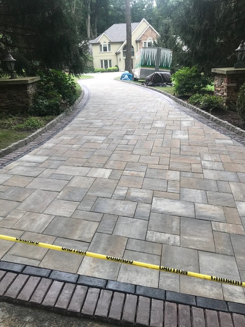 Unilock Paver driveway - Rustic - Garden - New York - by Randazzo's ...