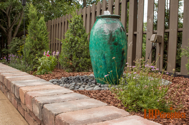 Vase Water Feature & Garden Wall - Eclectic - Garden - Columbus - by ...
