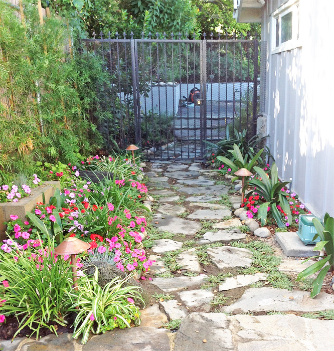 Walkway Installation-Flagstone with Ground Cover - Traditional ...
