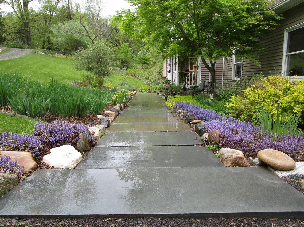 Walkway with Blue Stone - Traditional - Landscape - Bridgeport - by ...