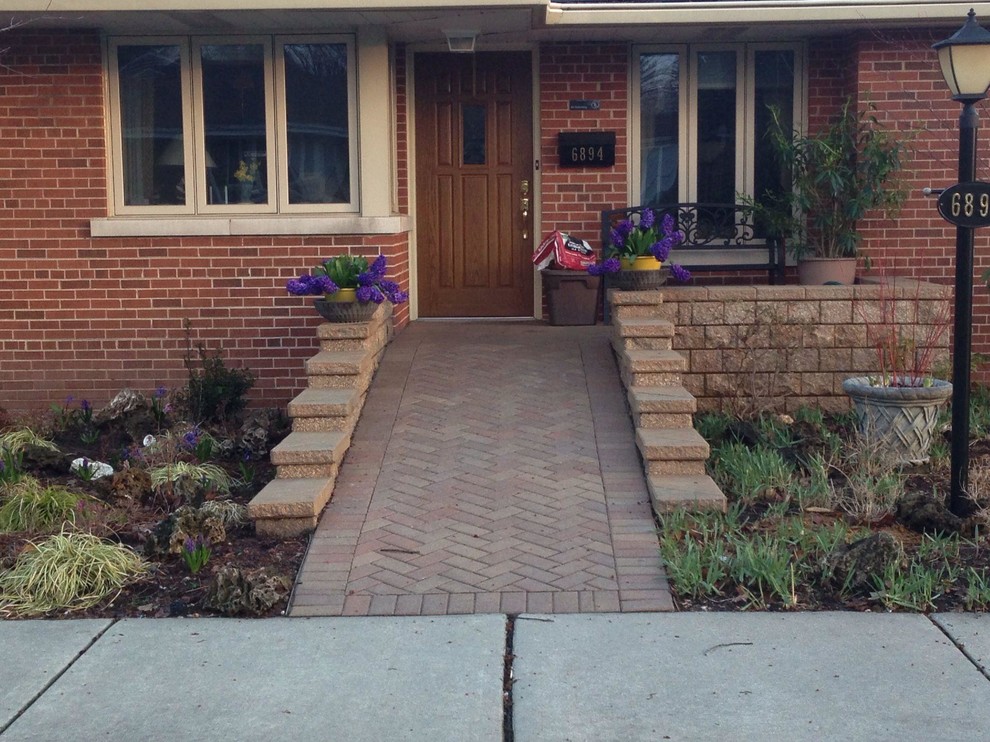 Walkways - Landscape - Chicago - by Aztec Stone Design Brick Paving | Houzz