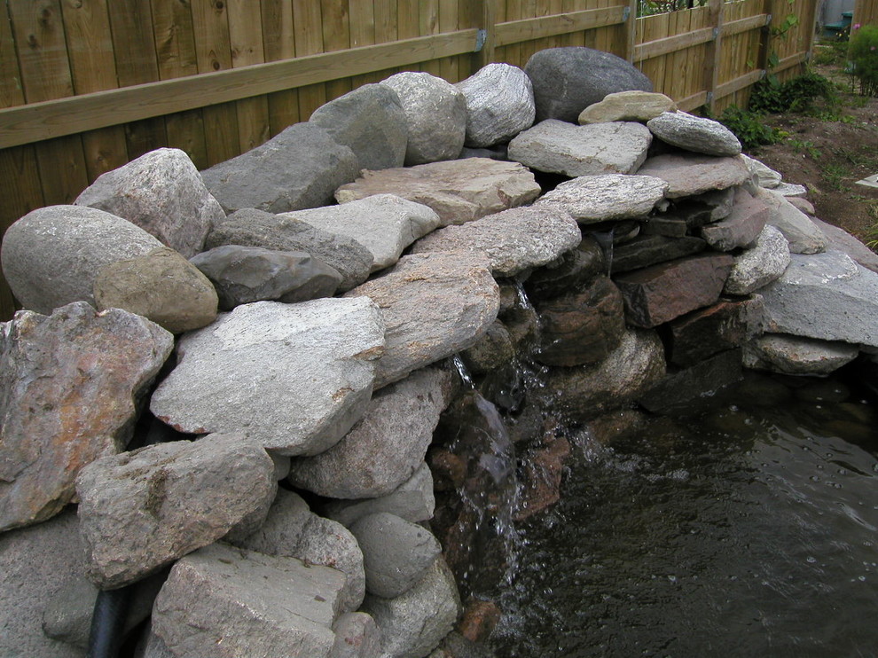 Wall Waterfall for Pond Waterfall - Rustic - Landscape - Chicago | Houzz