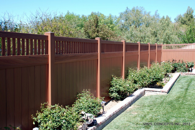 WALNUT VINYL (WOOD LOOK) FENCING,GATES,RAILING, PATIO COVERS, ETC ...