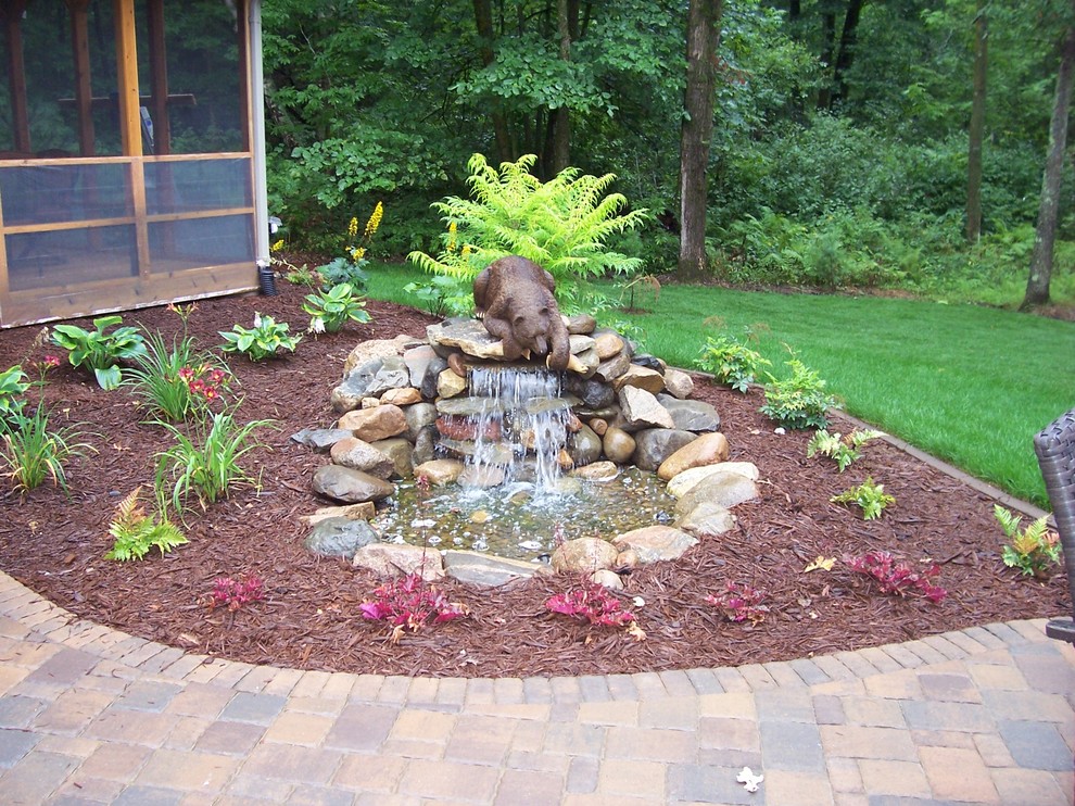 Water Feature with Bear - Rustic - Landscape - Minneapolis - by ...