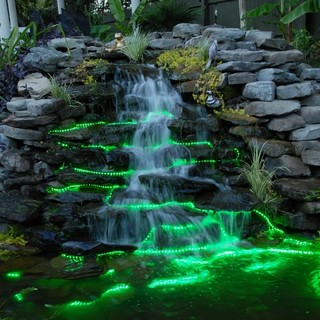 Water Feature with LED Lights - Landscape - New York - by Pegasus Lighting