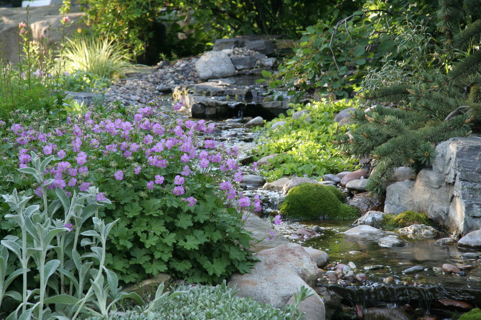 Water Features: Streams and Ponds - Contemporary - Landscape - Calgary ...