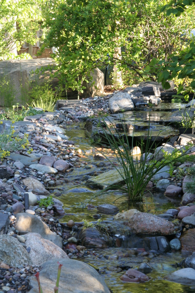 Water Features: Streams and Ponds - Contemporary - Landscape - Calgary ...