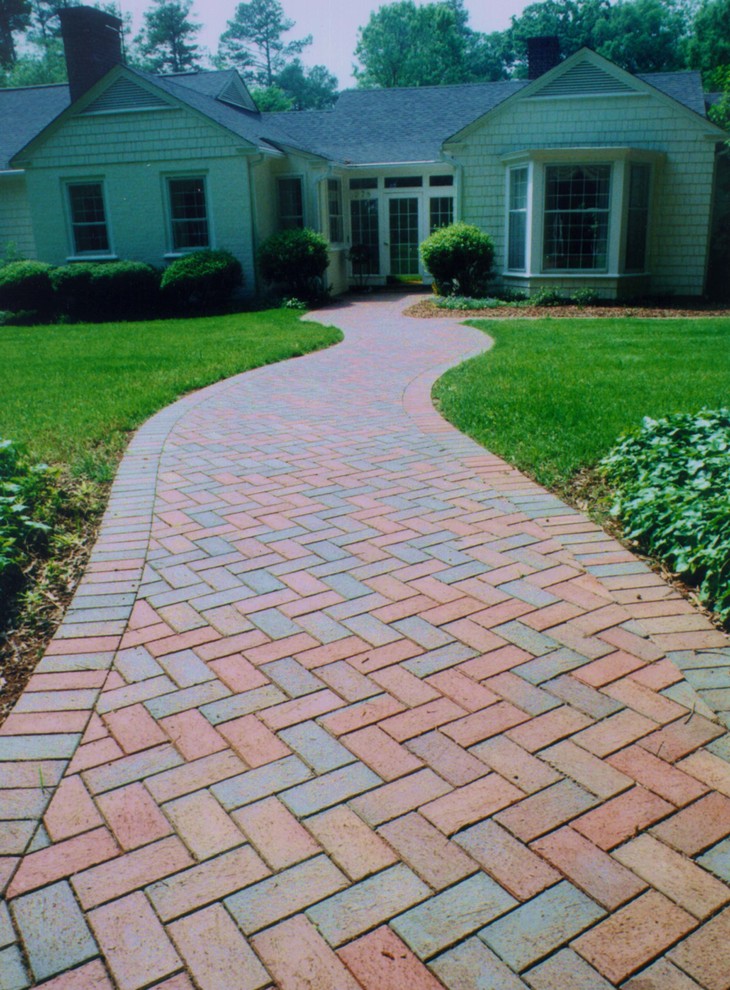 Welcoming Walkways of Genuine Clay Pavers - Traditional - Landscape ...