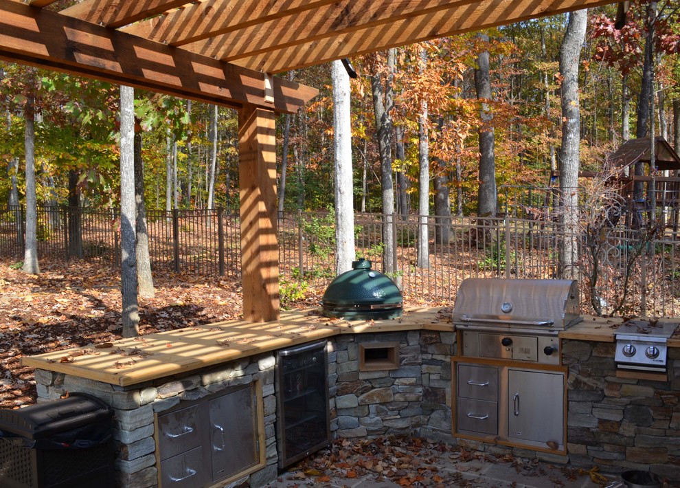 Western Red Cedar Pavilion and Fireplace - Traditional - Garden - DC Metro - by Greensward LLC ...