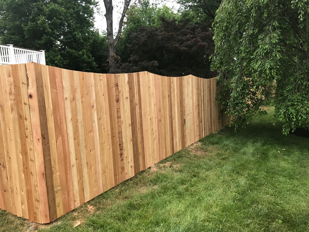 Western Red Cedar Spaced picket fence with French gothic posts and ...
