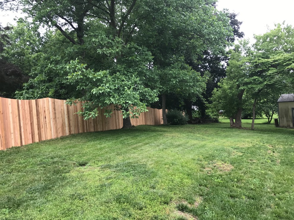 Western Red Cedar Spaced picket fence with French gothic posts and ...