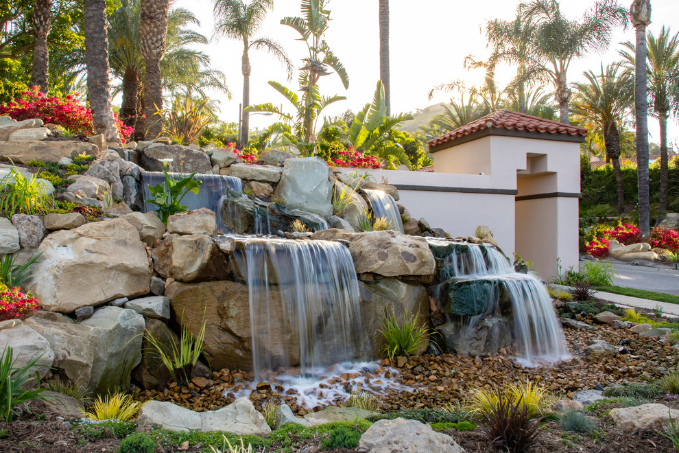 Westridge Calabasas Community Waterfalls - Mediterranean - Landscape ...