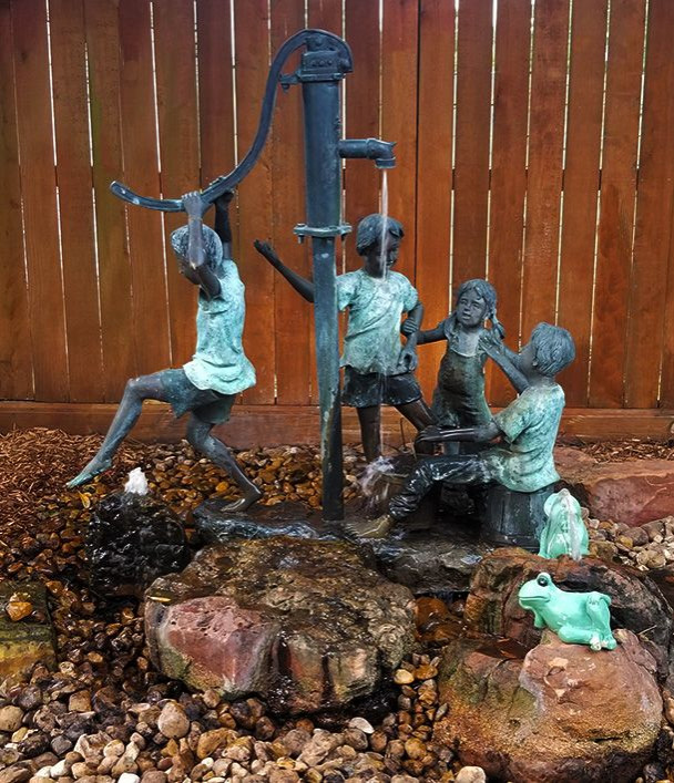 Whimsical Water Feature - Contemporary - Landscape - Houston - by ...