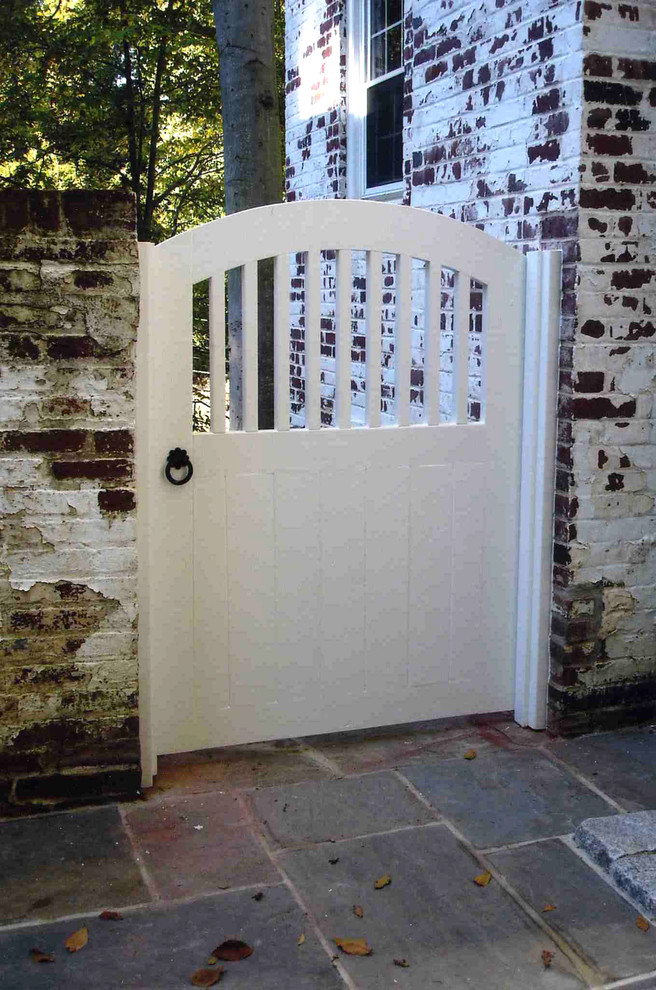 White Wood Garden Gate - Traditional - Landscape - DC Metro - by Land ...