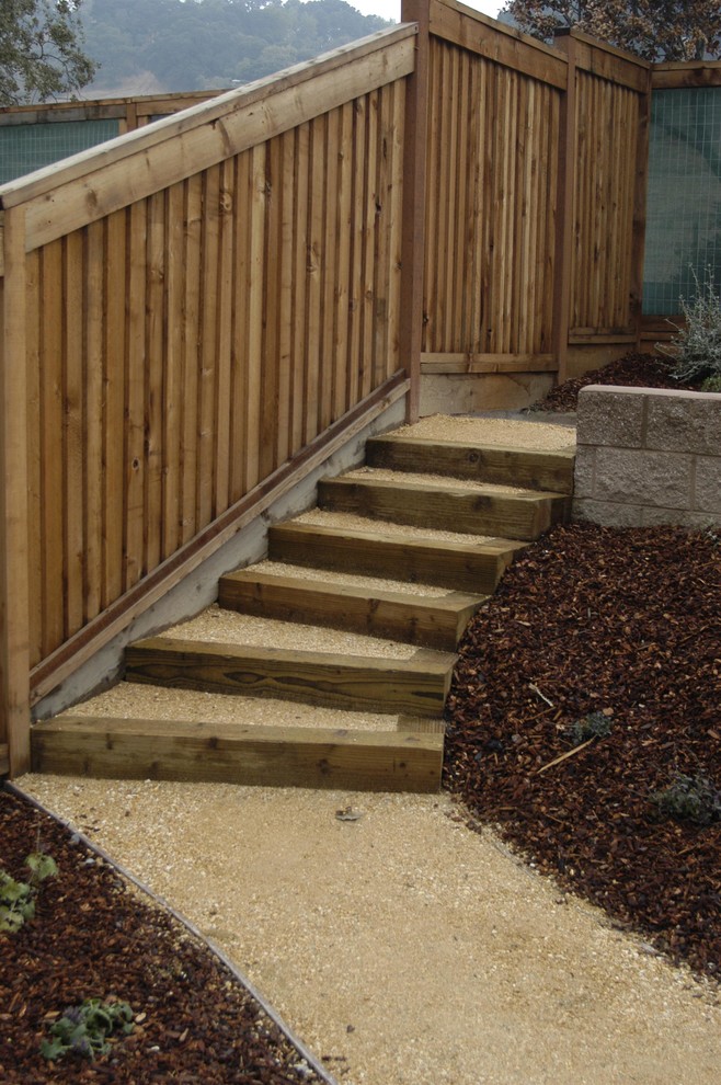 Wood and Gravel Steps - Traditional - Landscape - San Francisco - by O ...