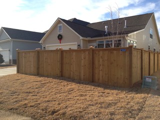 Wood Privacy Fence - Traditional - Landscape - Raleigh - by Harrison Fence